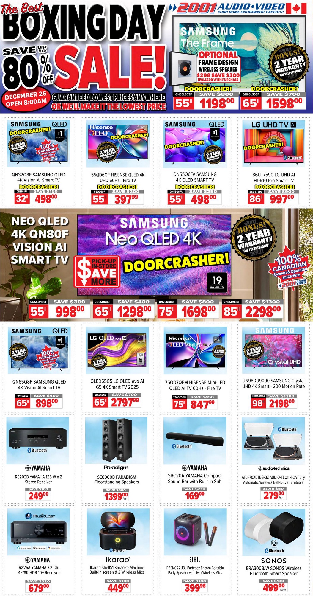 2001 Audio Video Flyer (ON) December 24 - January 1 2026