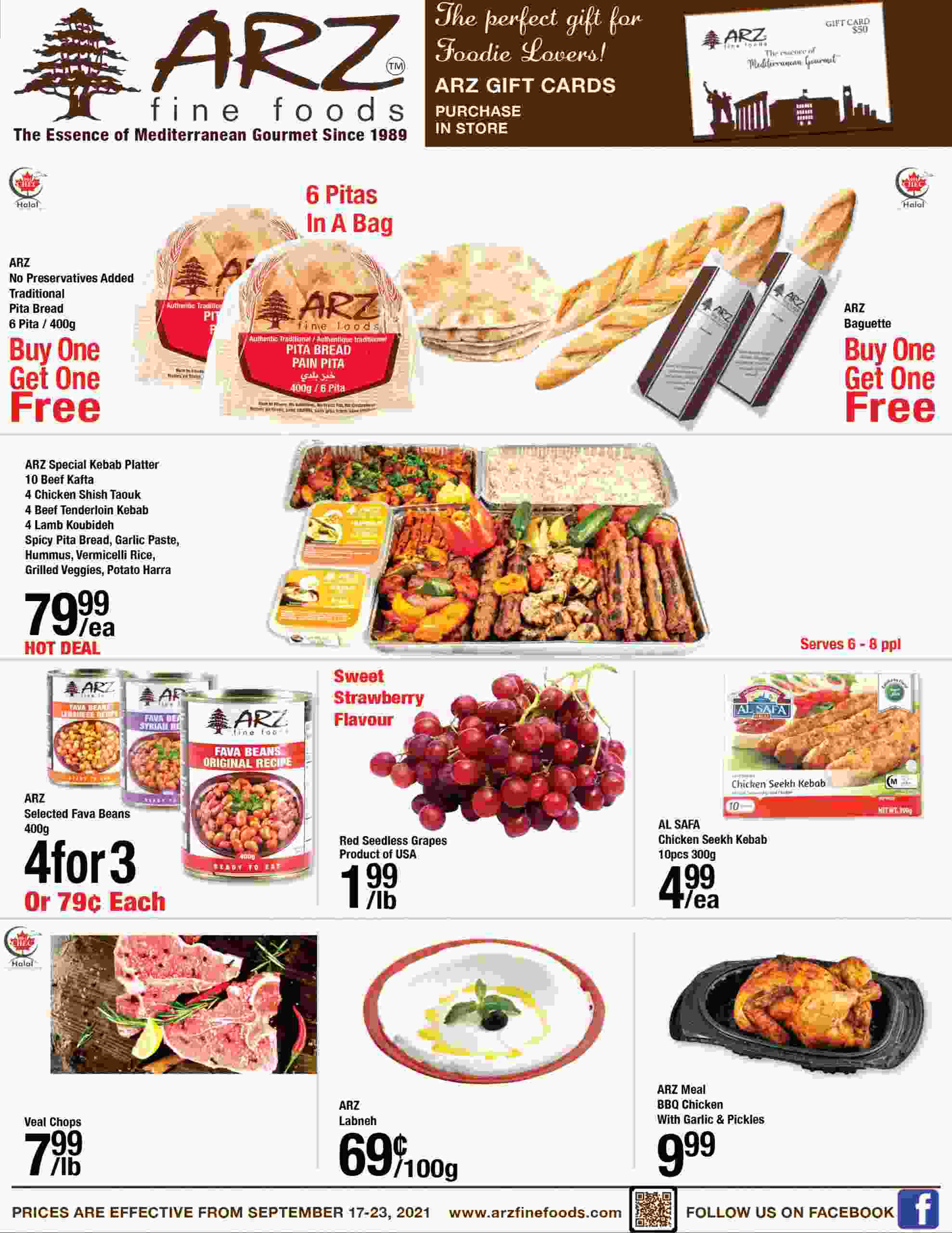 Arz Fine Foods Flyer (ON) September 17 - 23 2021