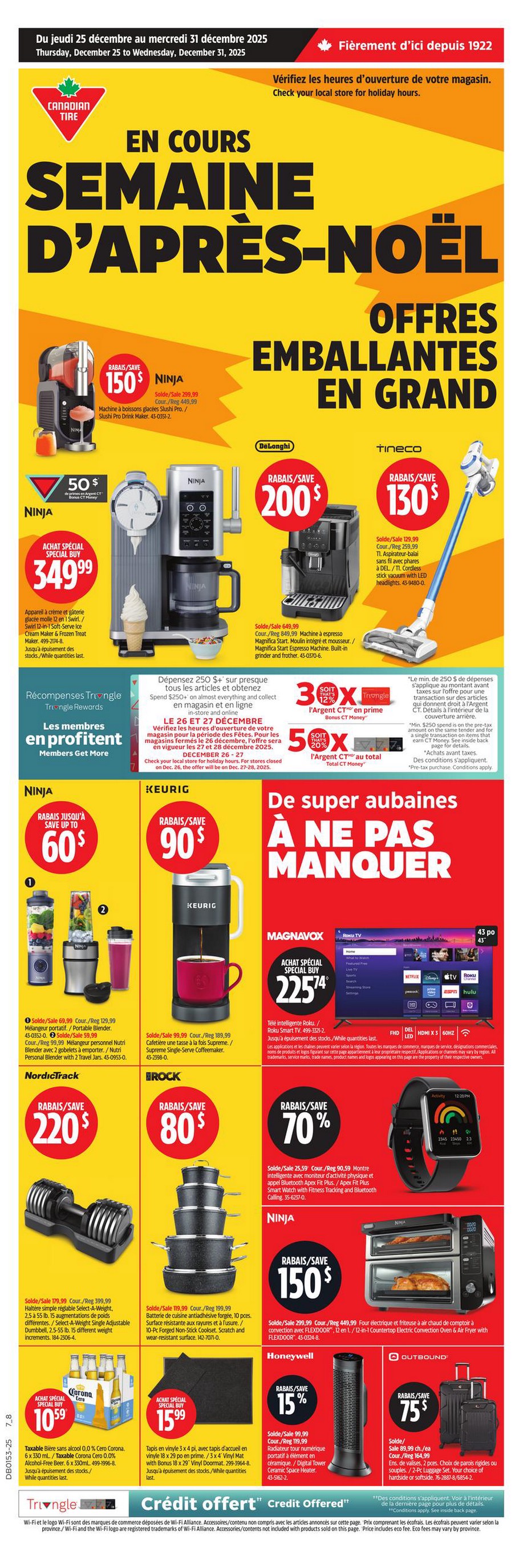 Circulaire Canadian Tire Semaine D'Après-Noël Décembre 25 2025 ...