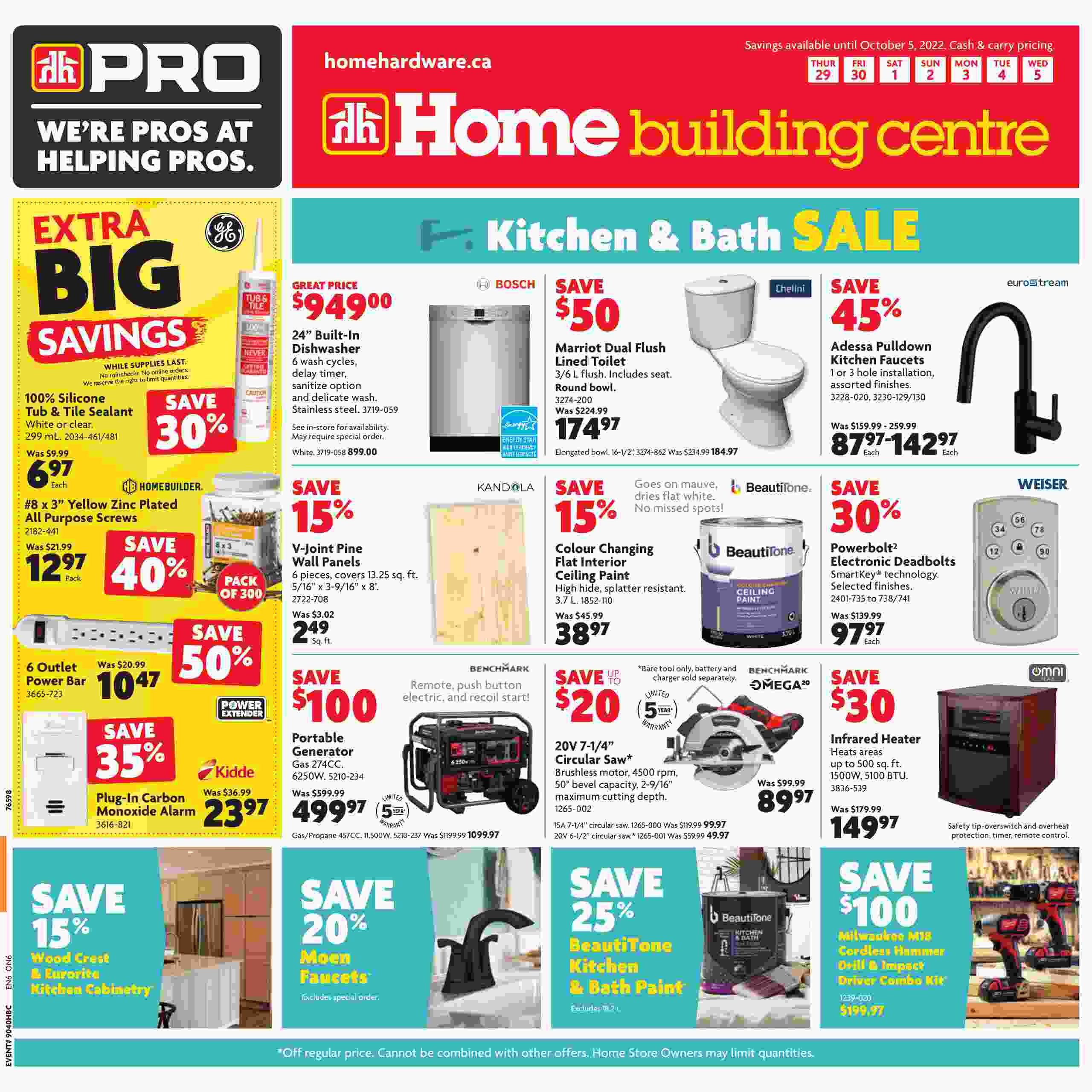 Home Hardware Flyer (ON) September 29 - October 5 2022