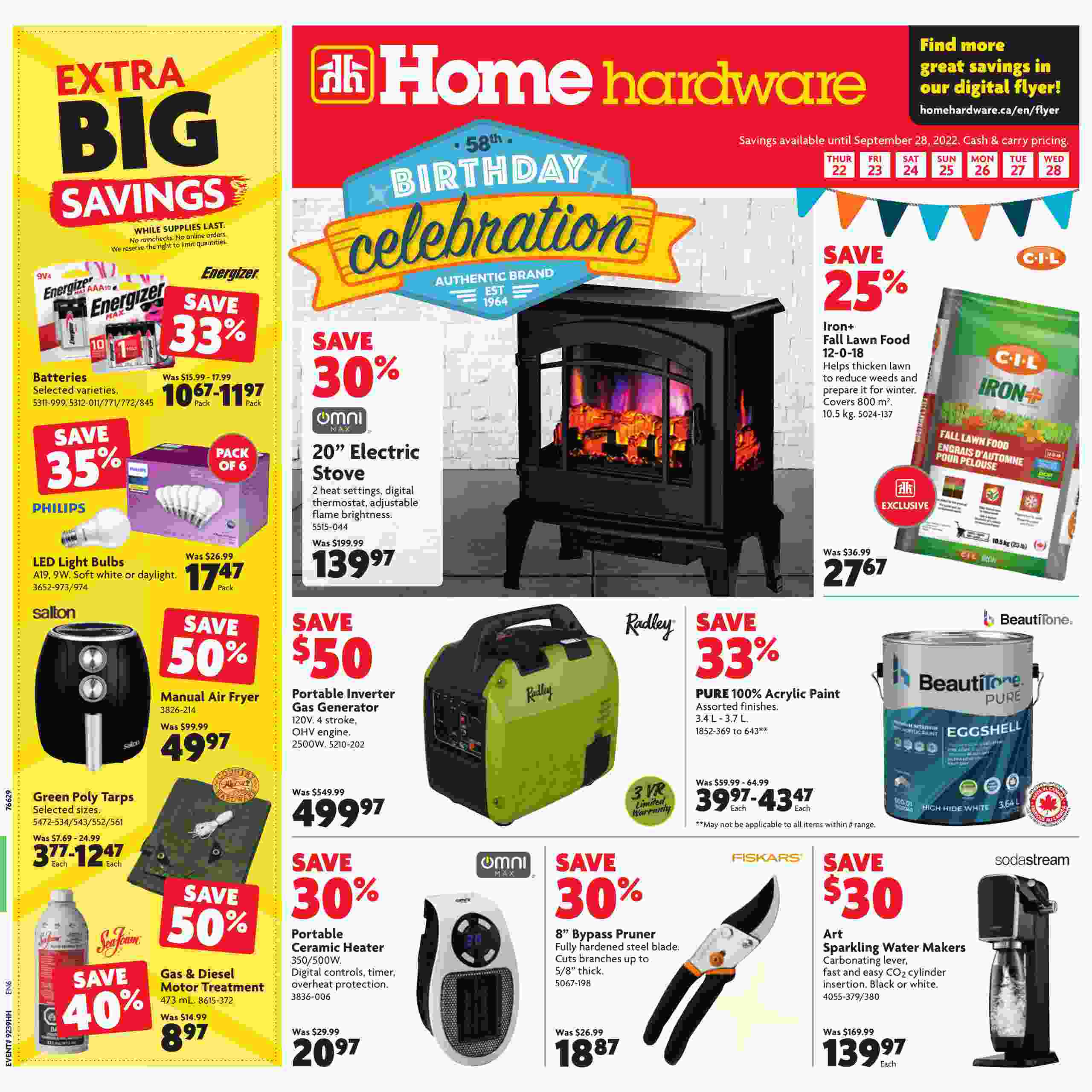 Home Hardware Flyer (ON) September 22 - 28 2022