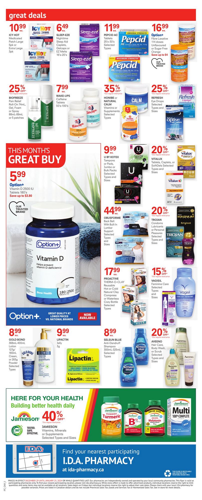 I.D.A. Flyer (ON) December 29 - January 25 2024