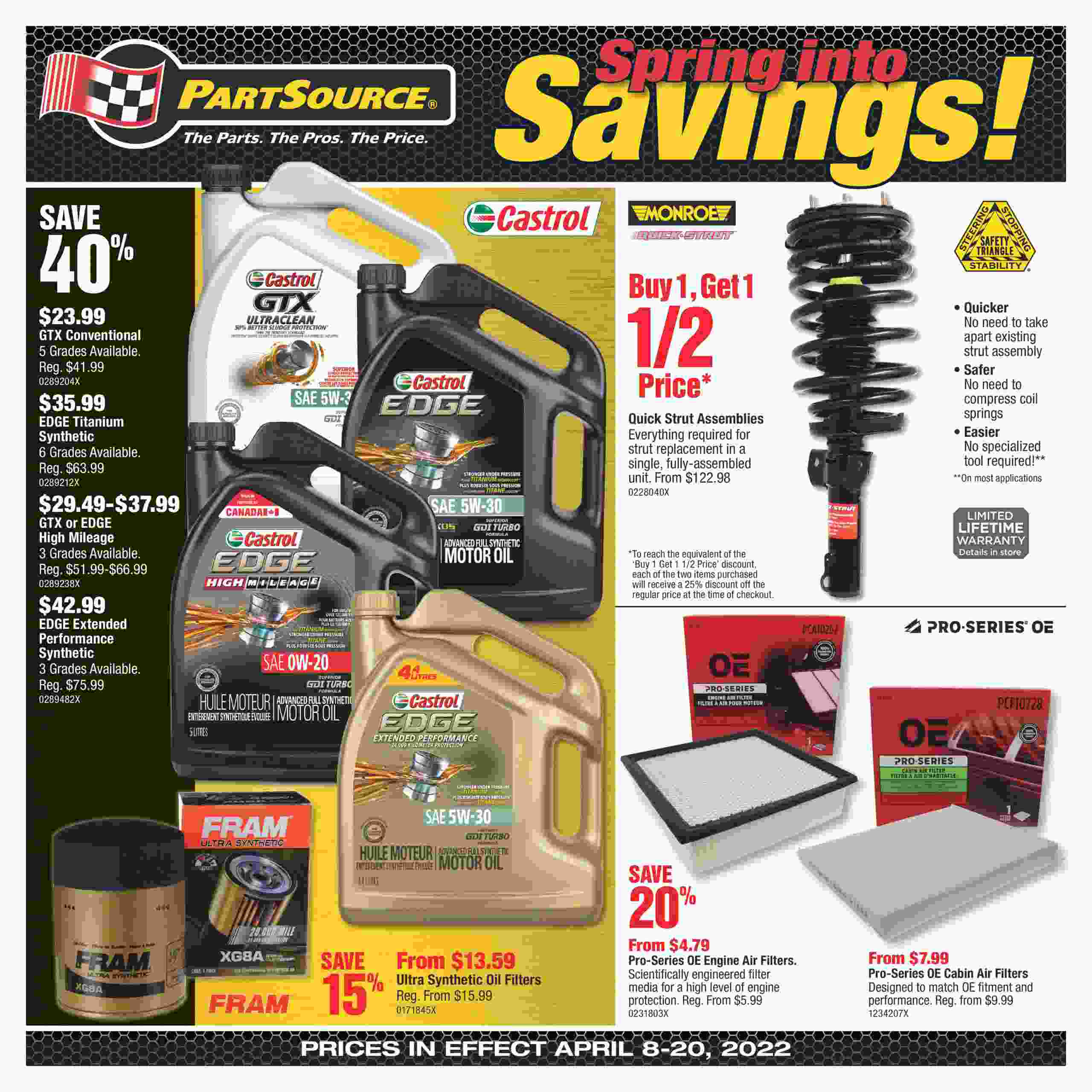 PartSource Flyer (ON) April 8 - 20 2022