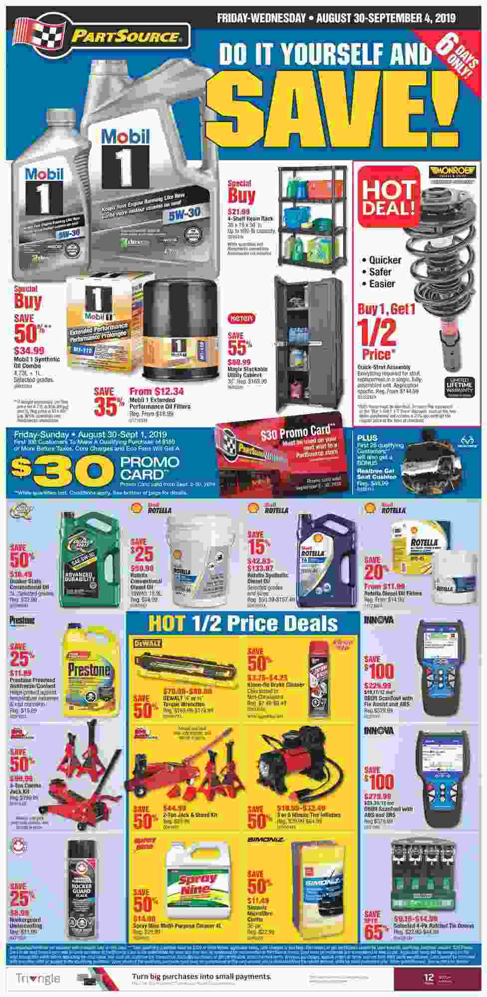PartSource Flyer (ON) August 30 - September 4 2019