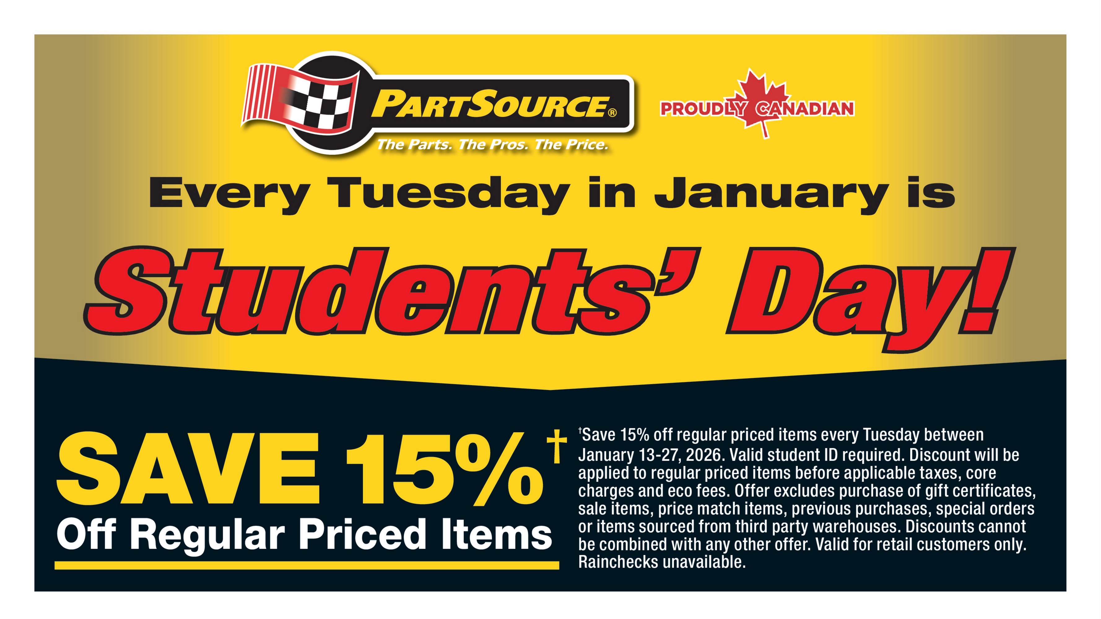PartSource Flyer (ON) January 9 - 21 2026