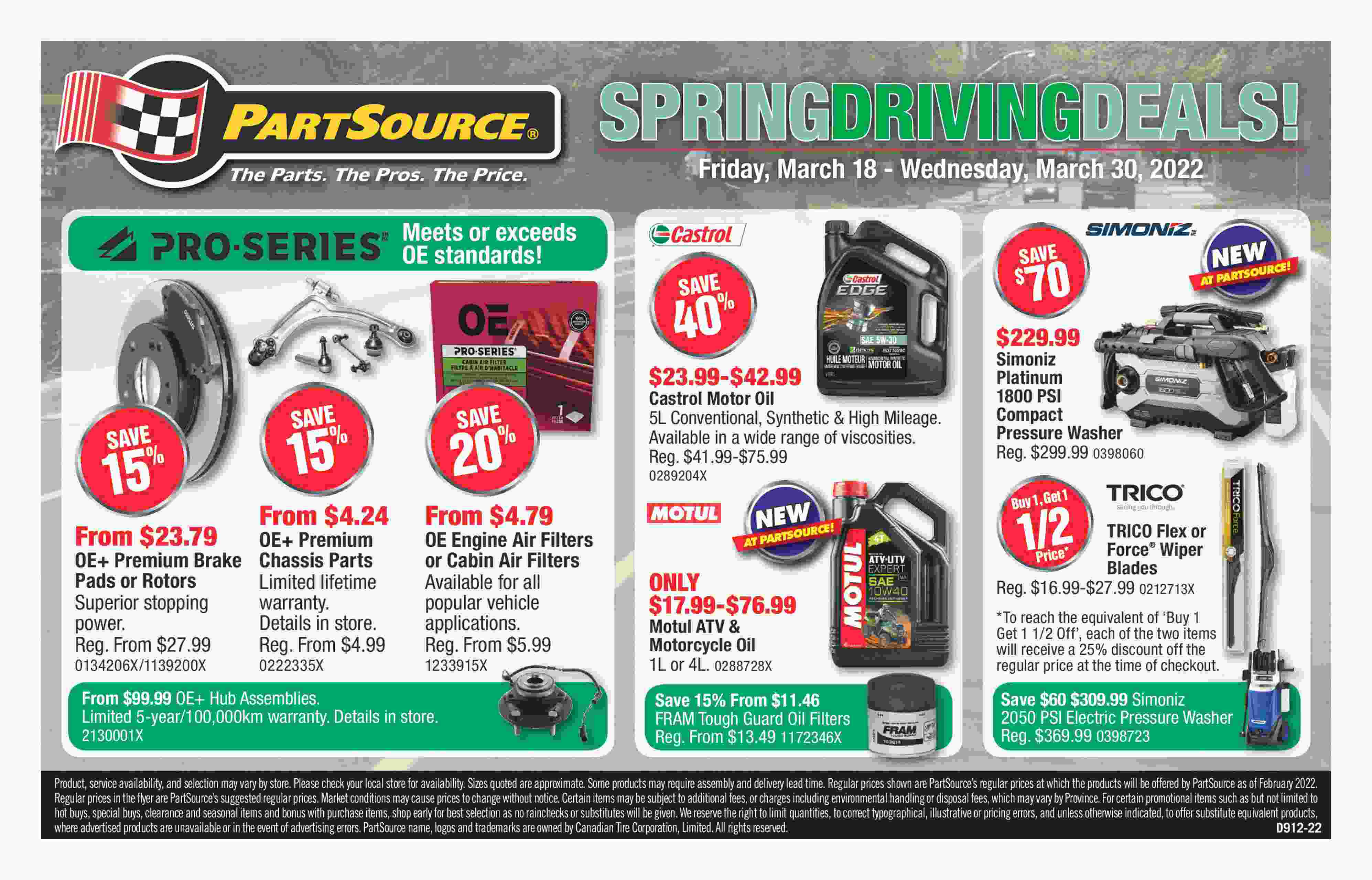 PartSource Flyer (ON) March 18 - 30 2022