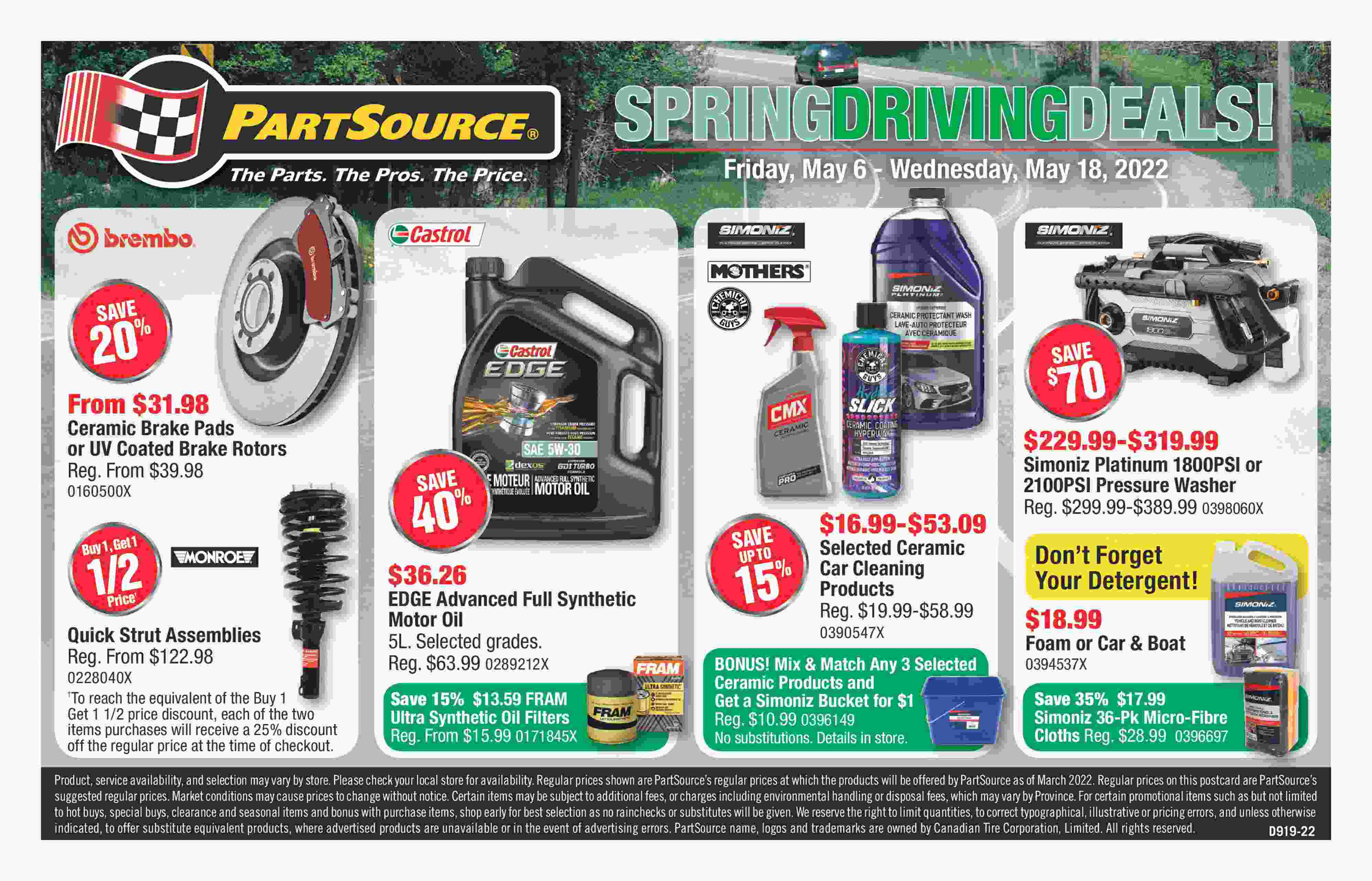 PartSource Flyer (ON) May 6 - 18 2022