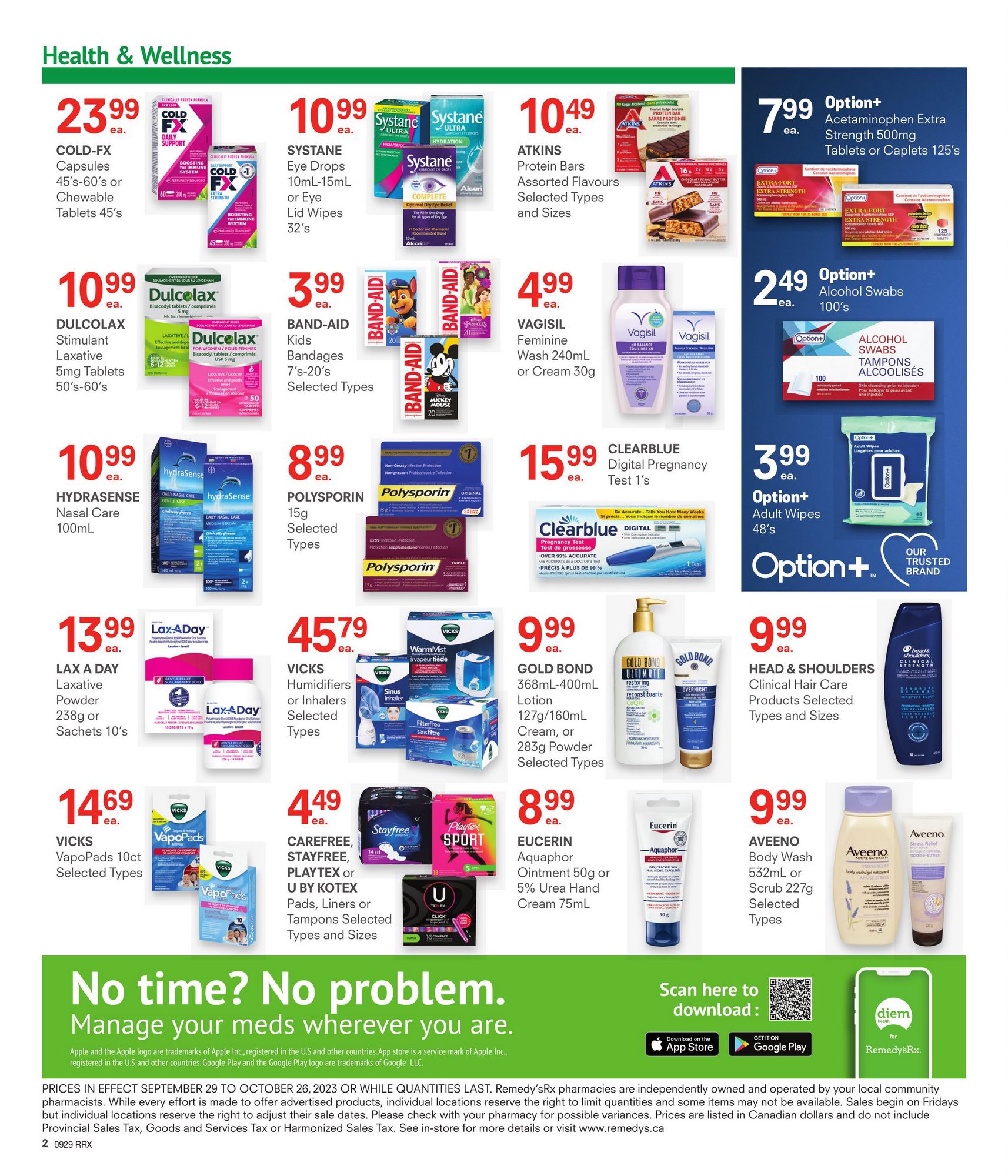 Remedy's Rx Flyer (ON) September 29 - October 26 2023