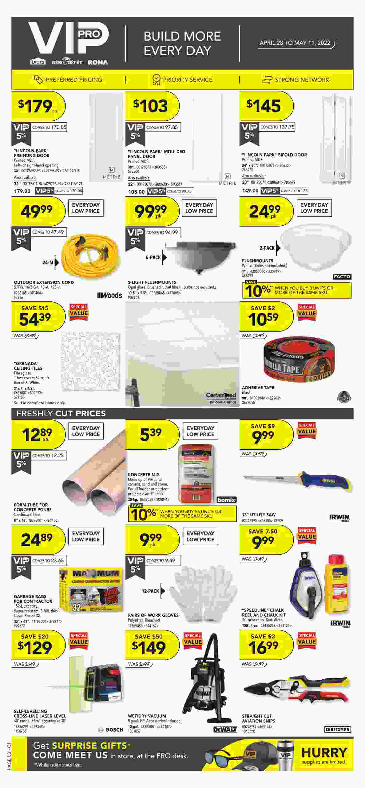 RONA Flyer (ON) VIP April 28 - May 11 2022