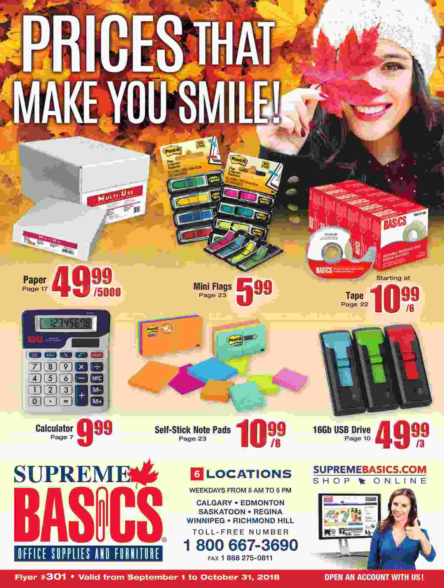 Supreme Basics Flyer (ON) September 1 - October 31 2018