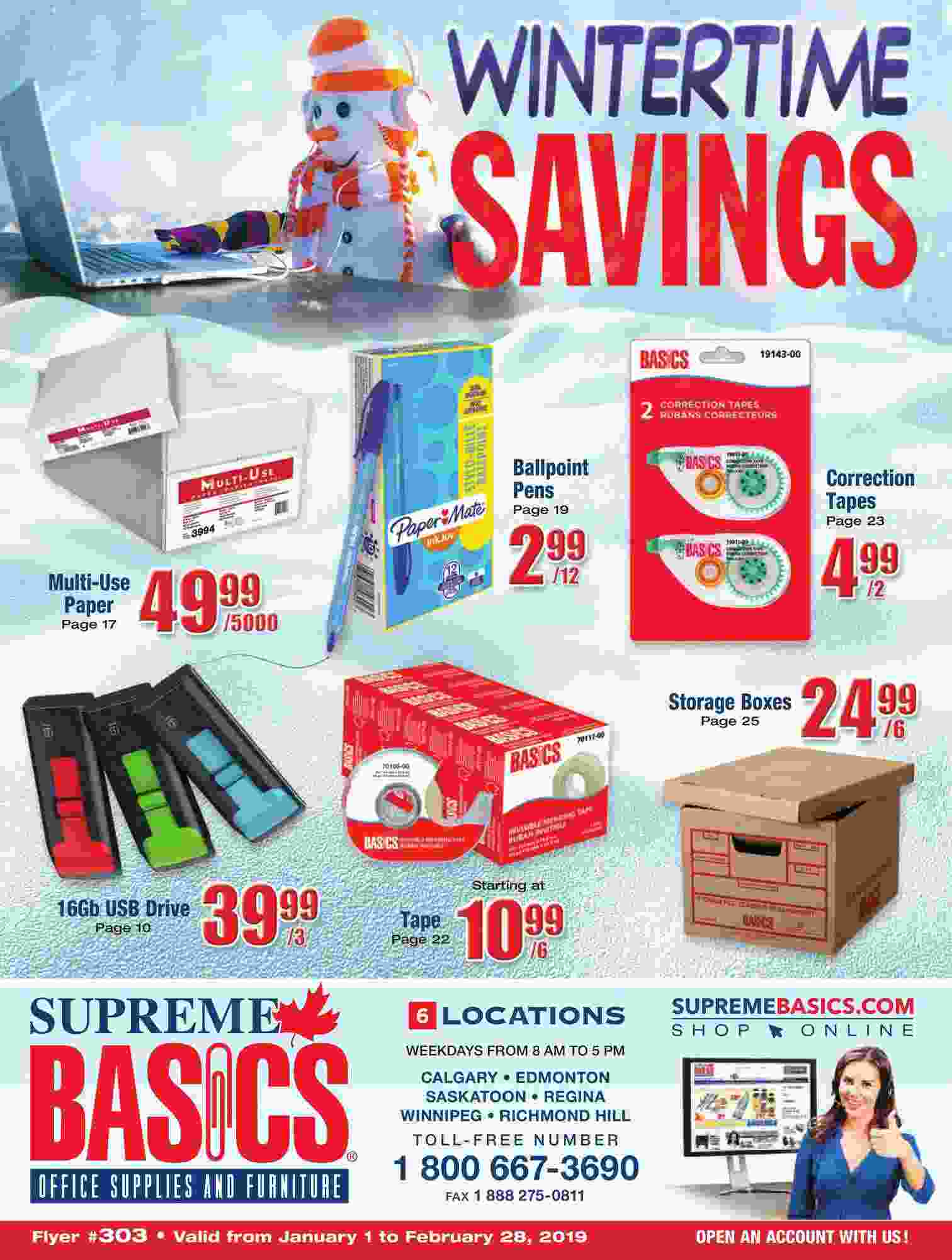 Supreme Basics Flyer (ON) Winter Savings January 1 - February 28 2019