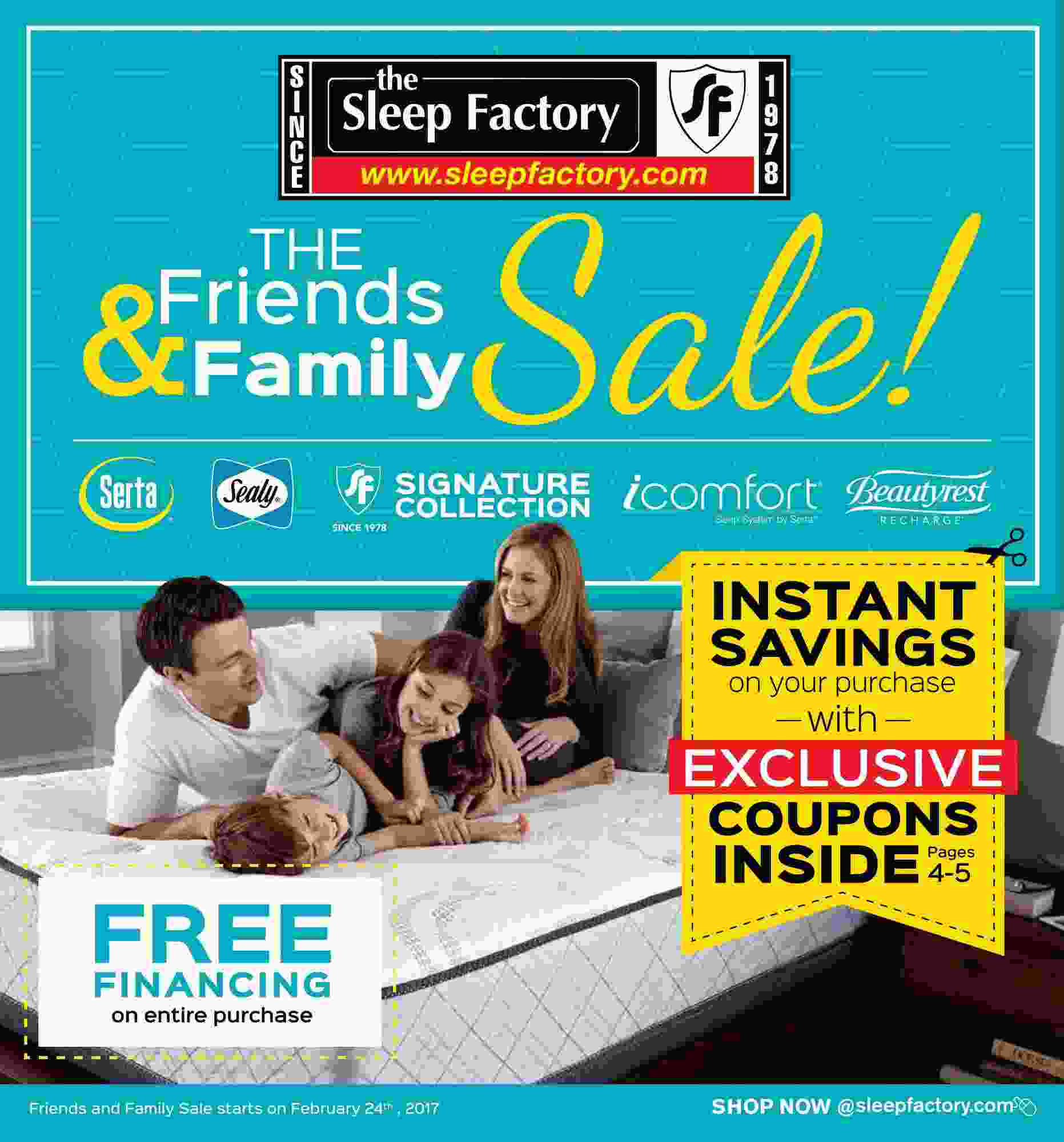 The Sleep Factory Flyer (ON) February 24 - April 5 2017