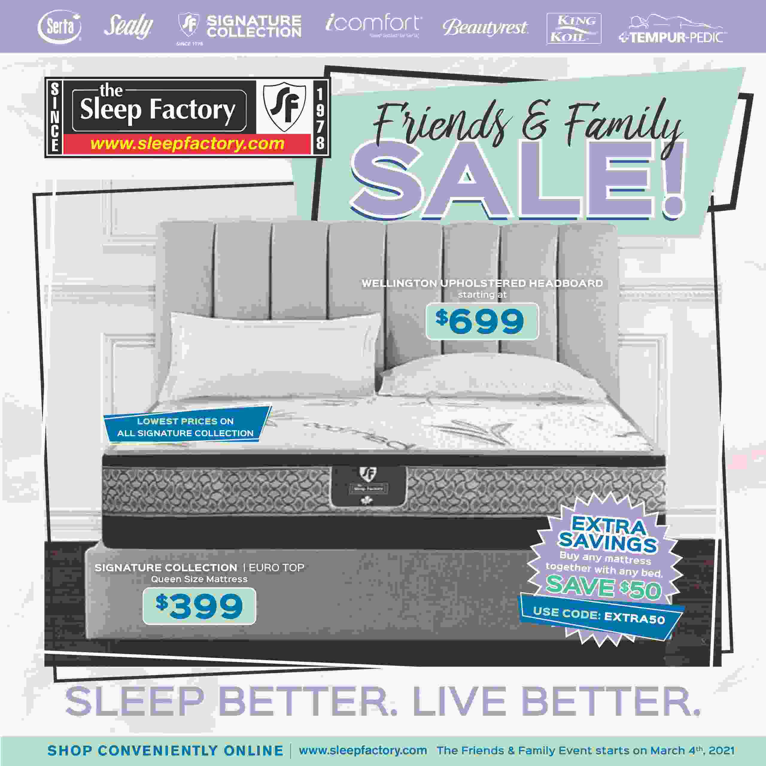 The Sleep Factory Flyer (ON) March 4 - April 7 2021
