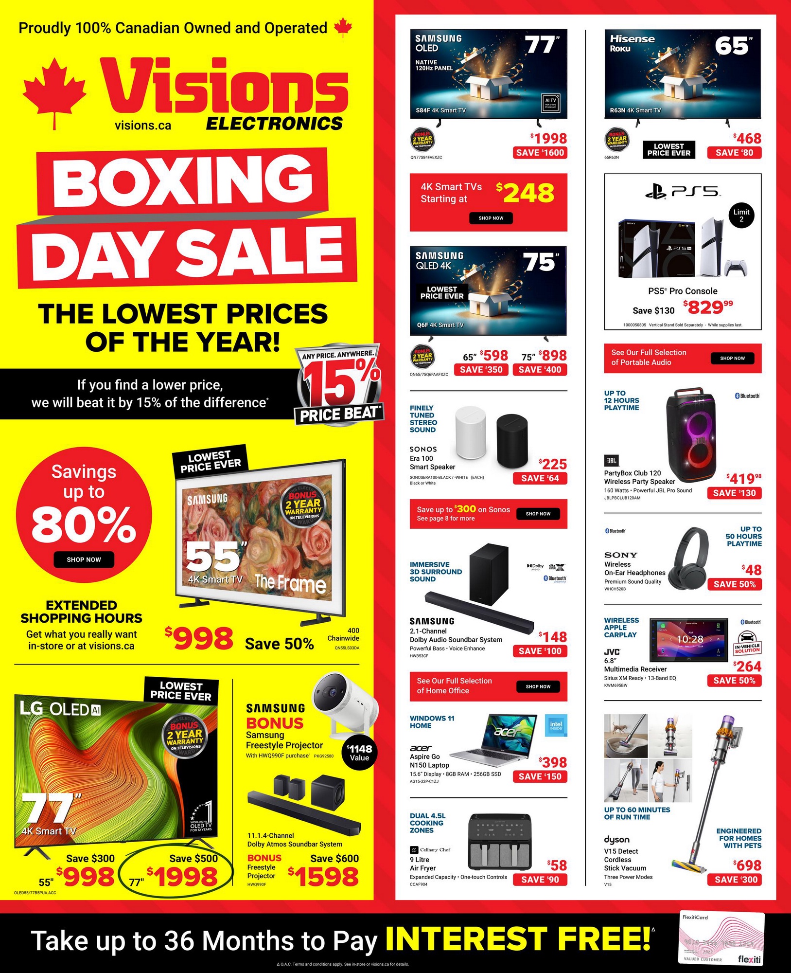 Visions Electronics Flyer (ON) Boxing Day Sale December 24 - January 1 2026