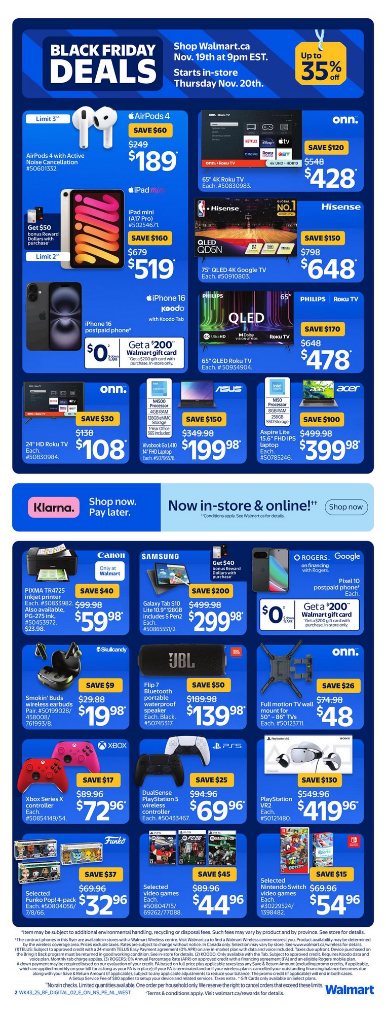 Walmart Flyer (ON) Black Friday Deals November 19 - 26 2025