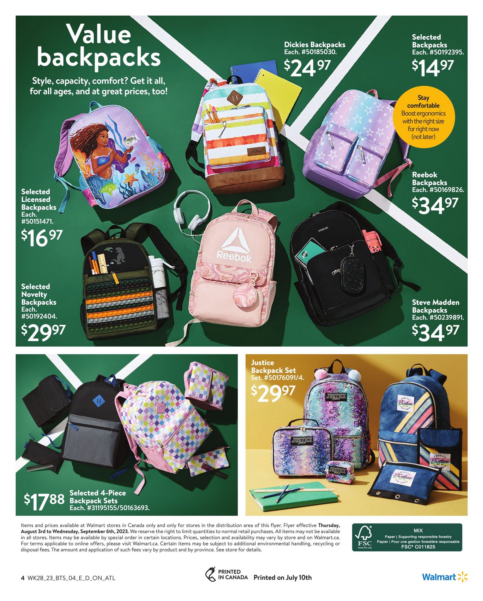Walmart Flyer (ON) Back to School August 3 - September 6 2023