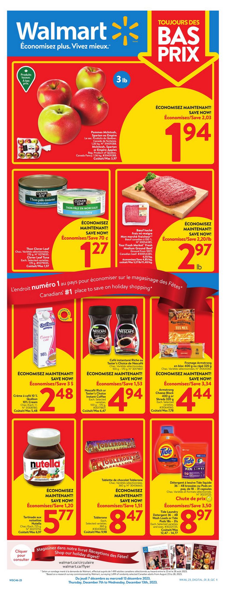 Circulaire Walmart Décembre 7 - 14 2023