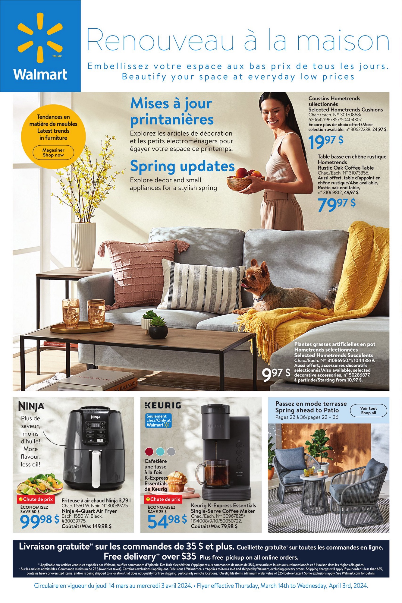 Circulaire Walmart Renouveau à la maison Mars 14 - Avril 4 2024